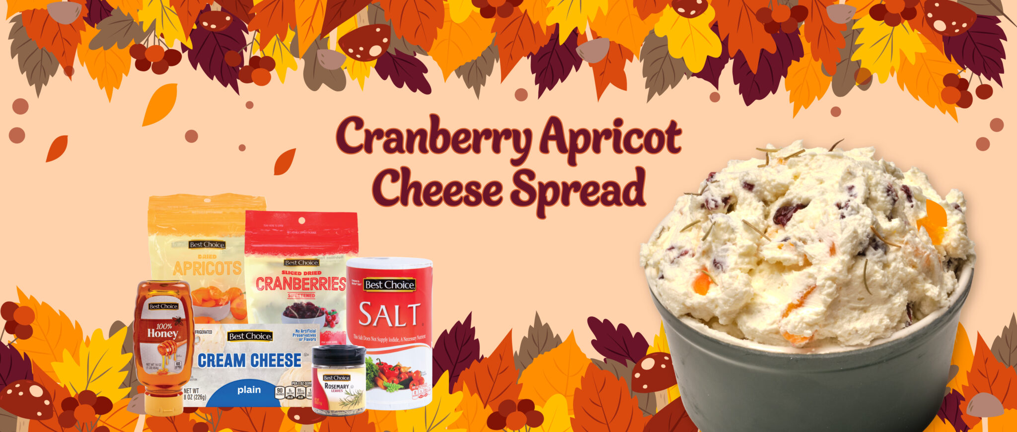 Cranberry Apricot Cheese Spread – Best Choice®